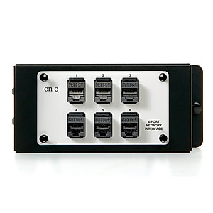 Legrand - OnQ 6 Port Module, Wifi Module with RJ45 Jacks for Simple Line Reconfiguration, Network Interface Module Supports Punchdown Termination of up to 6 CAT 5e Cable Runs, AC1000