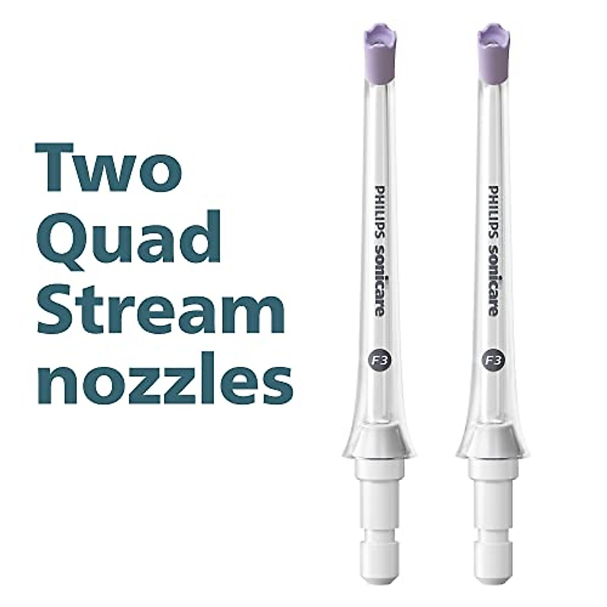Philips Sonicare Power Flosser Quad Stream Tips (F3), 2pk, White HX3062/00
