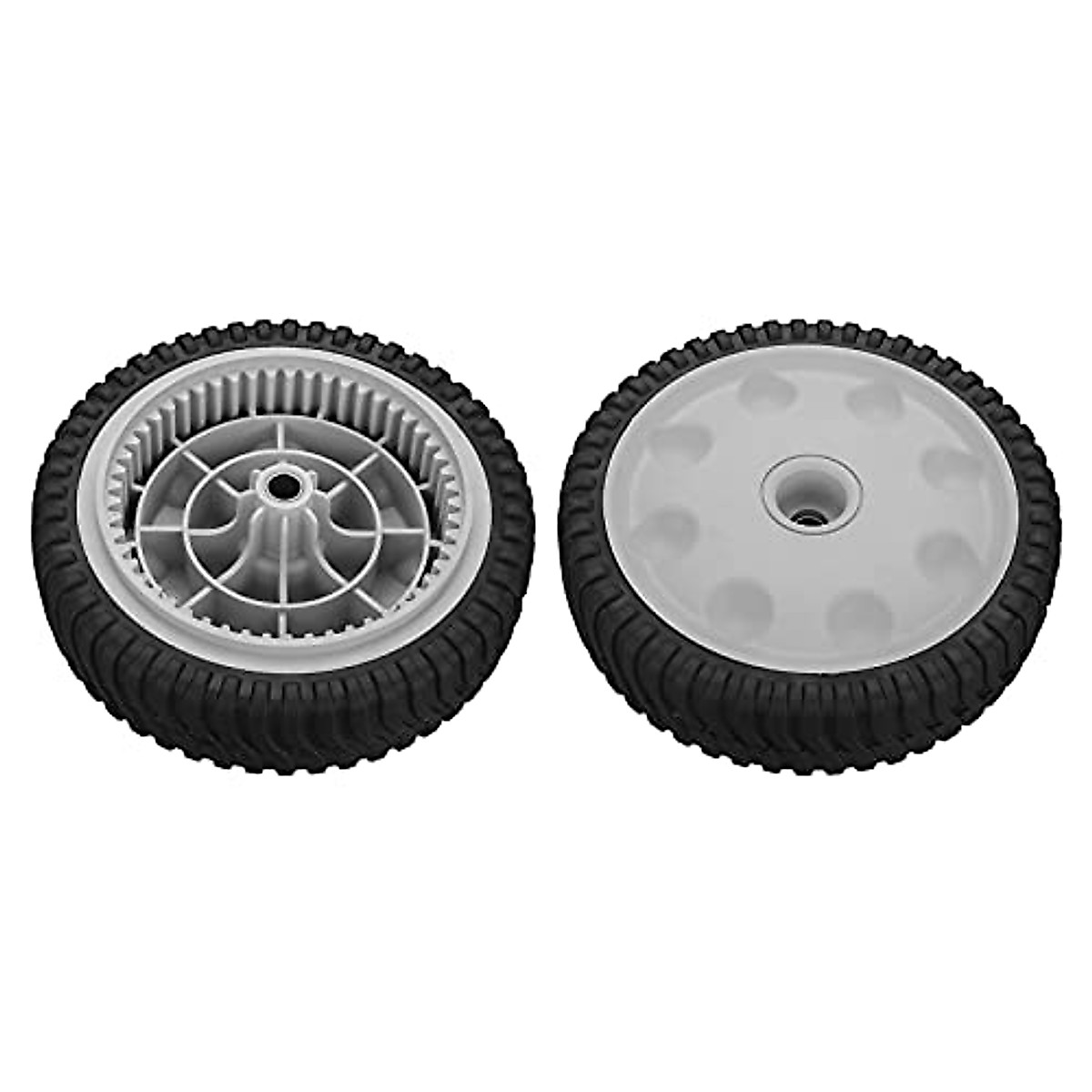 Front Drive Wheels Fit for Troy Bilt Lawn Mower - Drive Wheels Fit for MTD Snapper Troy Bilt Tuff-Cut 210 TB210 TB230 TB240 Self Propelled Mower, Replace 734-04018A 734-04018B 734-04018C, 2 Pack, Gray