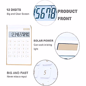 Financial Calculator, Dual Power Choose Solar Calculator, for Home Office Gifts Business(Black)