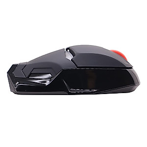 ECOiNVA Wireless Iron Man Mouse 2.4G Optical Computer Mouse for Desktop Laptop PC Mac (Black)