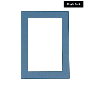 8x10 Mat Bevel Cut for 5x7 Photos - Acid Free Steel Blue Precut Matboard - for Pictures, Photos, Framing - 4-ply Thickness