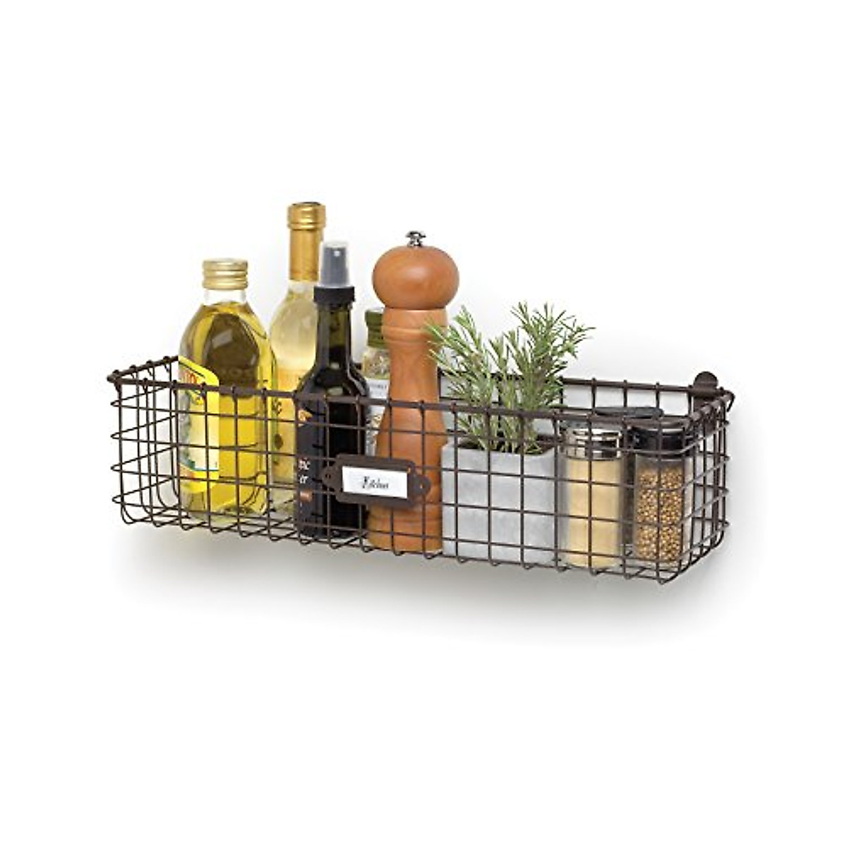 Spectrum Diversified Vintage Wall Mount Basket, Bronze, 2 Ounce