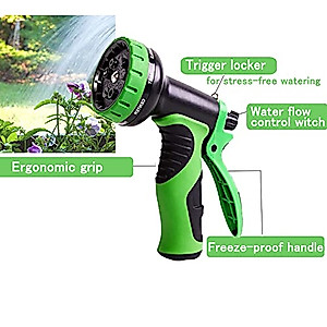 DuLaSeed Hose Nozzle, Garden Hose Nozzle with 10 Adjustable Watering Spray Patterns , Water Hose Sprayer for Watering and Washing