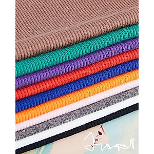 Ivay Women's Scoop Neck Tank Top Sexy Scoop Neck Sleeveless Cotton Ribbed Camisole Shirts