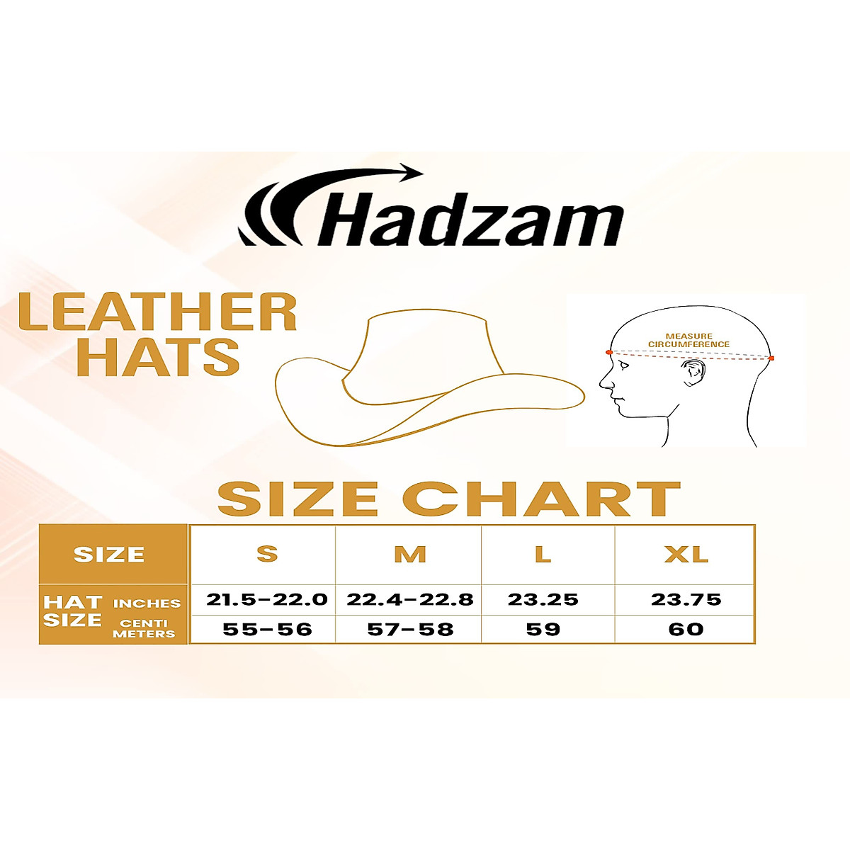 HADZAM Leather Cowboy hat Shapeable into Outback hat, Australian Hats for Men & Women (US, Alpha, Large, Brown)