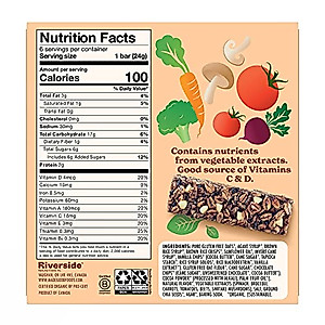 MadeGood Cookies and Creme Granola Bars, 6 Bars (0.85 oz), 6 Boxes; Contain Nutrients of One Full Serving of Vegetables, Gluten Free Oats; Nut and Allergen Free Bars