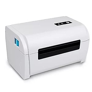 with U Disk (Driver.Software, Video are in U Disk) Label Maker Printer Thermal Barcode Shipping Printer Bluetooth and USB 110mm 4X6 Shipping Sticker Label Printer 4 inch (USB+Bluetooth Port)