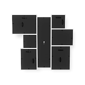 Umbra Edge Multi Wall Display – Collage Frame for Family Photos, Holiday Pictures and Prints, White