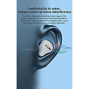 erjigo TWS Wireless Earbuds, CCA CC4 Bluetooth 5.2 Headphones 20 Hours Playtime Earphones with Charging Case, in Ear Headset Noise Cancelling Microphone, for Sports/Working (White)