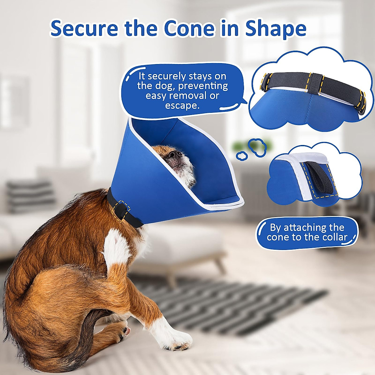 BARKLESS Dog Cone Collar, Soft Cone for Dogs After Surgery to Stop Licking, Alternative to Cone of Shame for Large Medium Small Dogs, Adjustable Elizabethan Collar, Ideal for Neuter and Wound Care