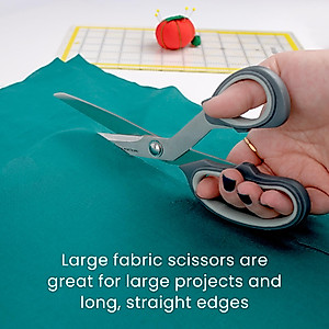 WA Portman 3 pc Fabric Scissor Set - 3 Pack Sewing Scissors for Fabric Cutting - 1 Pair Large Fabric Scissors - 1 Pair Medium Fabric Shears - 1 Pair Thread Scissors Thread Snips - Tailor Scissors