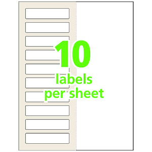 Avery Professional Grade Self-Laminating Water Resistant ID Labels, 3-1/2" x 1-1/32", 50 Pack (00753)
