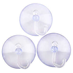 Generic 3 Pcs Bathroom Kitchen Clear Reusable Plastic Suction Cup Wall Hooks Hangers Vacuum Seamless Sucker Hook Attractive and Professional