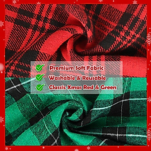 HRX Package Big Fabric Christmas Gift Bags 20x15 15x12inch, 6pcs Cotton Gift Wrapping Sacks Cloth Pouches for Xmas Presents Party Favor