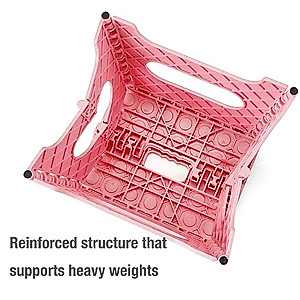 PandaEar Small Folding Step Stool for Kids, 7.5 Inch Mini Collapsible Foldable Step Stool, Portable Stepping Stool, Study Plastic Foot Stool, Kids Stool for Bathroom Kitchen, Bedroom