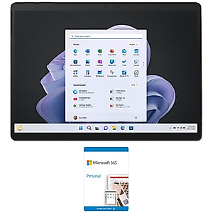 Microsoft QEZ00018 Surface Pro 9 13" Touch Tablet, Intel i5, 8GB/256GB, Graphite Bundle 365 Personal 15 Month Subscription