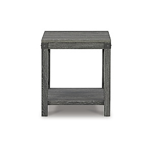 Signature Design by Ashley Freedan Rustic Farmhouse End Table, Gray