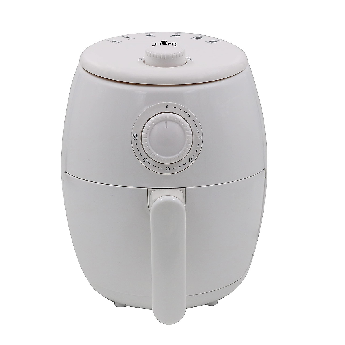 J-Jati Air Fryer Cool Touch Housing Dial/Digital Hot Air Healthy Frying Oil-Free AirFryer Auto Shutoff, Dishwasher safe parts, Space Saving (White)