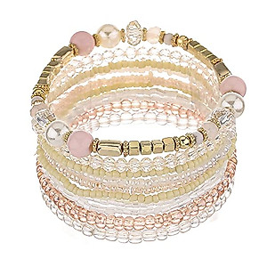 iYours 6 sets Bohemian Multilayer tassels bracelet Handmade Wrap Bracelets Bangle Jewelry Bracelets for Women (JA6-4)