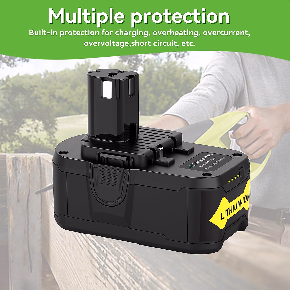 MAFACBAC P189 18V Battery Replacement: for Ryobi 6.0 AH Lithium-ion 18 Volt One Plus P108 P102 P103 P104 P105 P107 Drill Tools-PBP005 Cordless Power Lithium Battery