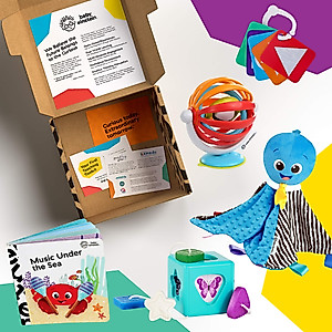 Baby Einstein Baby's First Shapes & Senses Teacher Developmental Toys Kit and Gift Set, Newborn and up