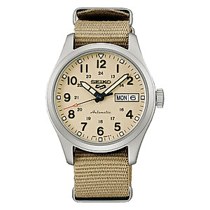 SEIKO 5 Sport SRPJ83 Beige Dial Nylon Automatic Watch