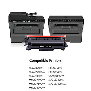 TN760 TN 760 Toner TN-730/TN-760 TN-760 Toner Cartridge Black High Yield Compatible Replacement for Brother TN760 TN730 TN-760 TN 730 TN-730 for MFC-L2710DW MFC-L2750DW DCP-L2550DW Printer 4-Pack