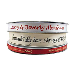 Satin Personalized Ribbon Wedding Favor Custom Printed Communion Baptism Christening Sweet 16 15 Baby Shower Bar Bat Mitzvah Bridal Quinceanera 1 1/2" - 150 Feet