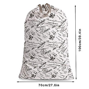 Extra Large Laundry Bag with Drawstring and Handle, Heavy Duty Travel Dirty Clothes Bag for Laundromat and Household, Durable Rip-Stop Laundry Hamper Liner, 22 Patterns(28 x 40 Inch) by SANFERGE