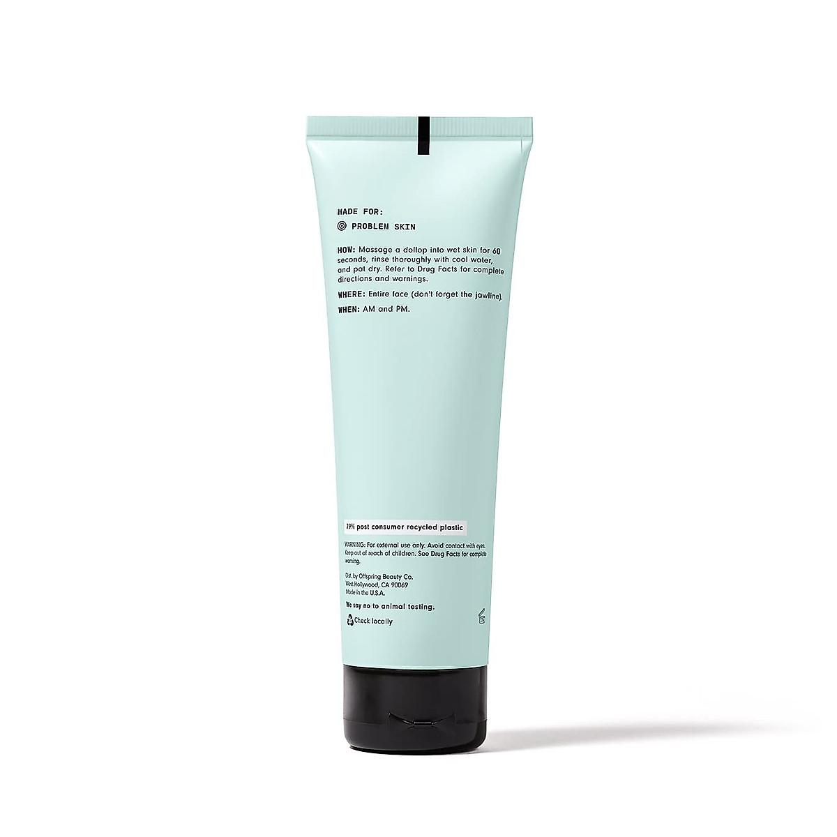 Versed Keep The Peace Calming Cream Cleanser - Gentle, Non-Drying Foaming Cleanser with Salicylic Acid - Daily Face Wash Helps Reduce Blemishes Without Stripping Skin - Vegan (4 fl oz)