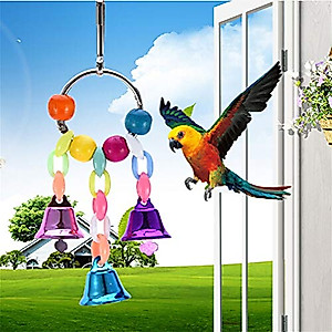 LoveAloe Bird Toy Parrot Cage Hanging Chew Toy with Bell Swing Toys