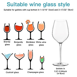 Helunsi Black Wine Glass Rack Under Cabinet Wine Glass Holder Stemware Hanging Rack Wine Glass Hangers Under Shelf Metal Storage Organizer Mountable for Kitchen Cabinet Restaurant Bar (3 Rows)