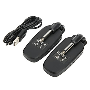 Guitar System Rechargeable Guitar Transmitter Receiver Audio System 48K 24bit 20Hz-20KHz Electronic Bass Pickup Amplifier Accessories