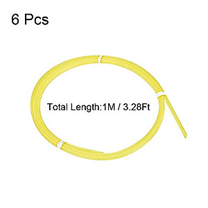 uxcell 6pcs 3/16-inch Plastic Welding Rods PP Welder Rods for Hot Air Gun 3.3ft Yellow