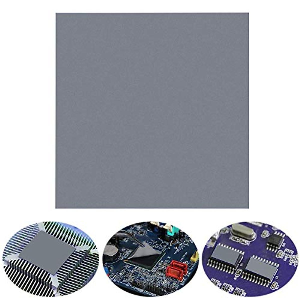 12W/mK Thermal Pad, 100x100x1mm Non Conductive Lnsulated Heat Resistant High Temperature Resistant Silicone Thermal Pads for Mining Motherboard Laptop Heatsink CPU GPU LED SSD IC SMD Cooler