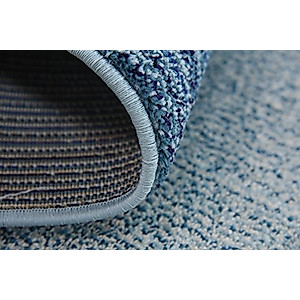 Unique Loom Estrella Collection Distressed, Gradient, Dark Colors, Abstract, Modern Area Rug, 5 ft x 8 ft, Blue/Beige