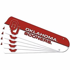 Ceiling Fan Designers New NCAA Oklahoma Sooners Ceiling Fan Blade Set