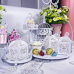 YOZATIA 50PCS Cross Favor Boxes, 2.2 x 2.2 x 2.2 Inches Baptism Favor Boxes with 50 Ribbons, for Party Birthday Christening favor(Cross)