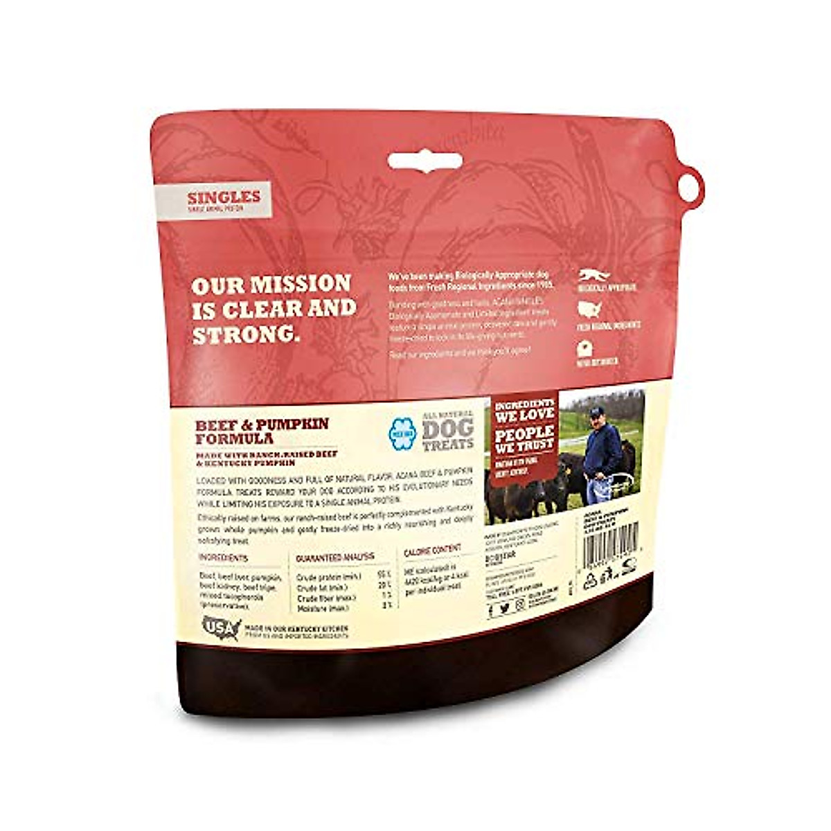 ACANA 3 Pack of Beef and Pumpkin Dog Treats, 3.25 Ounces Each, Freeze-Dried Raw Single-Source Protein