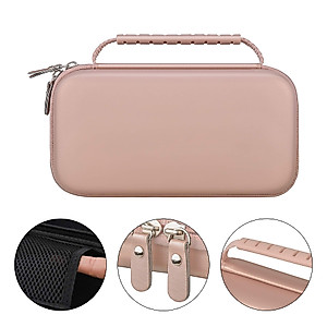 Canboc Carrying Case for Halo Bolt Portable Car Jump Starter 58830/57720/44400 mWh, Halo Bolt ACDC Max 55500 mWh Phone Charger, Mesh Bag for Jumper Cable, AC Wall Charger, Charge,Rose Gold