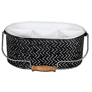 Utensil Caddy,Galvanized Bucket,Galvanized Utensil Holder,Silverware Caddy,Metal Caddy,Outdoor Utensil Caddy,Tin Utensil Holder,Utensil Caddy for Parties,Picnic Caddy,Farmhouse Utensil -Antique Black