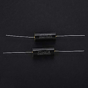 Lazmin 2Pcs Capacitor Frequency Divider, DC 250V 1uF/2.2uF/3.3/uF Film Capacitor for Audio Divider(2.2uf)
