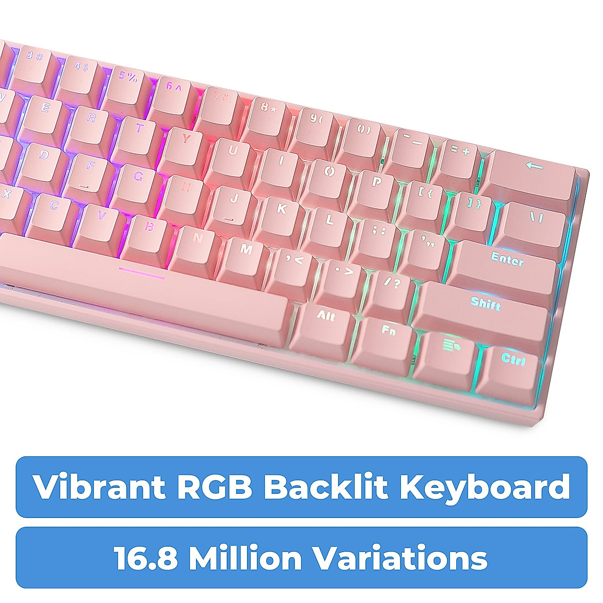 Koi Co (Koi61) Hot Swappable Keyboard - 60 Percent Hot Swap Keyboard - 5 pin Hotswap Keyboard- DIY Custom Keyboard - 60 Percent Keyboard - RGB Mechanical Keyboard - Keyboard PCB