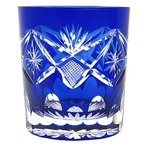 Sumida Edo Kirikokan TO-402 Edo Kiriko Old Glass Bright Fish (Indigo)