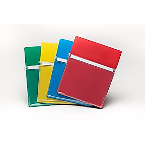 Charles Leonard Magnetic Pockets 26400, Holds up to 2.5 Pounds, 4-Pack, Assorted Colors, 4 Pack
