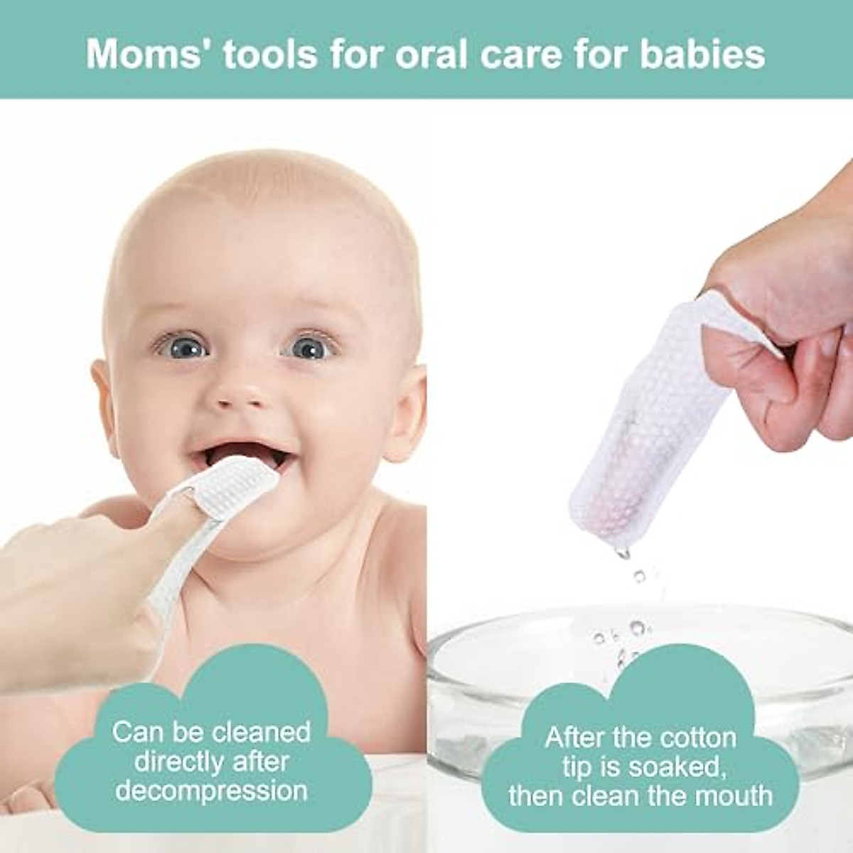 35PCS Finger Cots Baby Mouth Cleaner, Baby Tongue Cleaner Newborn Brushes Teeth With Fingers For 0-36 Months Toddler Care Of Baby Mouth, Baby Finger Toothbrush Cleans Teeth, Wipes Tongue Surface