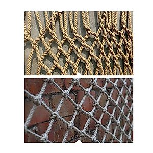 MAGFYLY Banister Guard net Hemp Rope Net, Children's Stairs Anti-Fall Safety Net, Restaurant Bar Partition Net, Photo Wall Decoration Net, Balcony Obstacle Scenic Fence Protection Net 1x9m