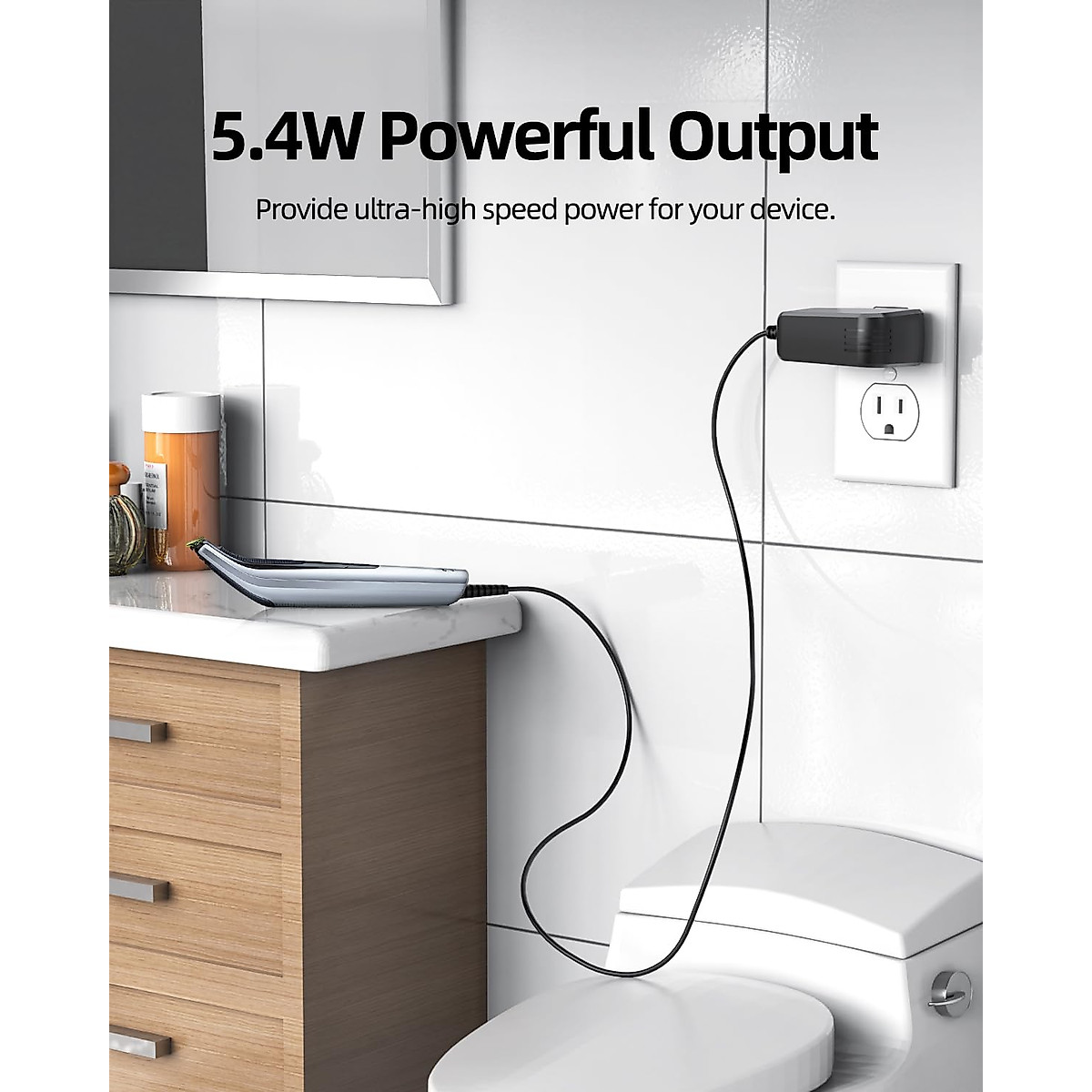 15V 6Ft Charger Cord Fit for Philips HQ8505 Power Cord - Fit for Norelco Series 3000 5000 6000 7000 9000 MG5750 MG7750 MG7790 Phillips Aquatec Arcitec Multigroom Shaver Electric Razor Beard Trimmer