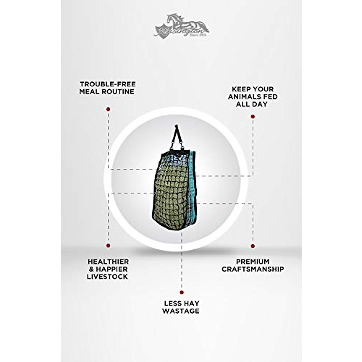 Kensington Slow Feed Hay Bag With Extra-Durable Nylon Straps Designed for Better Digestion, Colic-Free Feeding